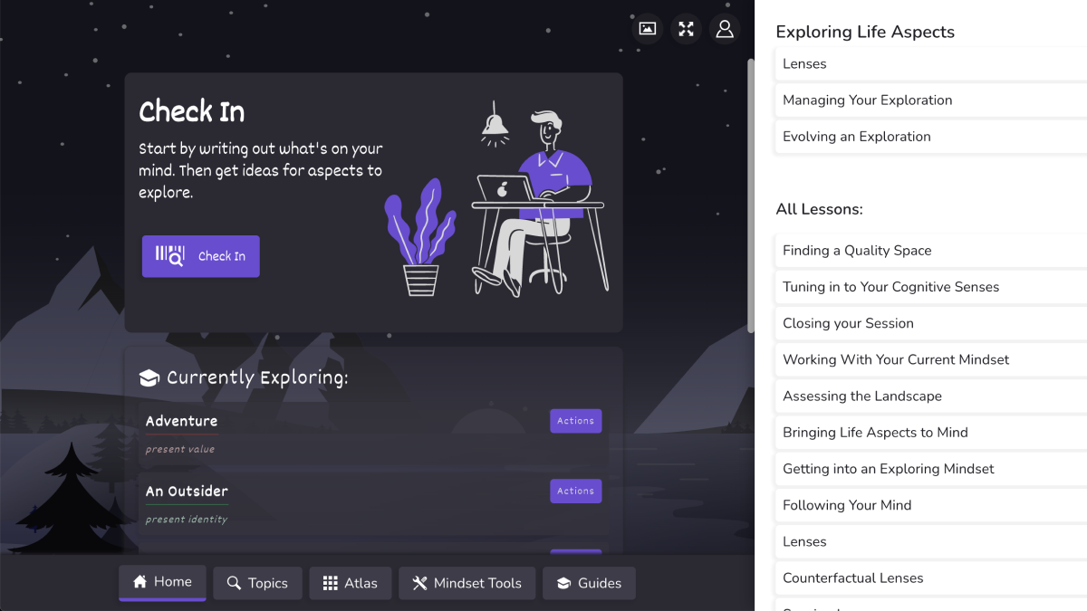 A Walkthrough of Lucidly: Technology for Navigating Life