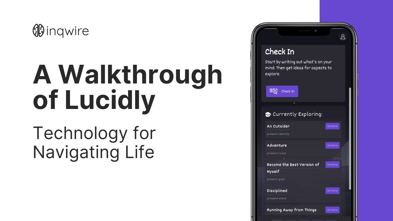 A Walkthrough of Lucidly: Technology for Navigating Life
