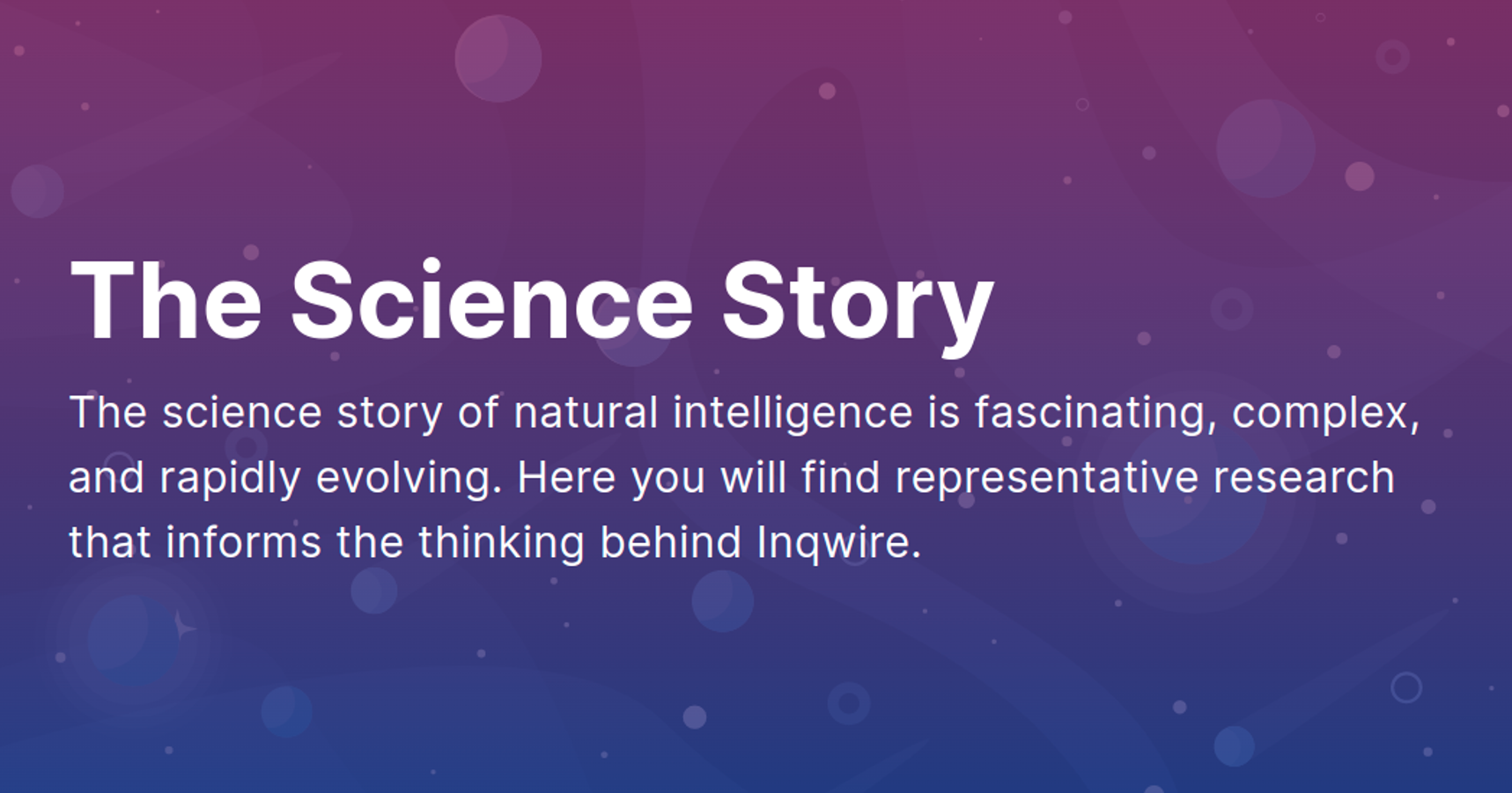 The Science Story